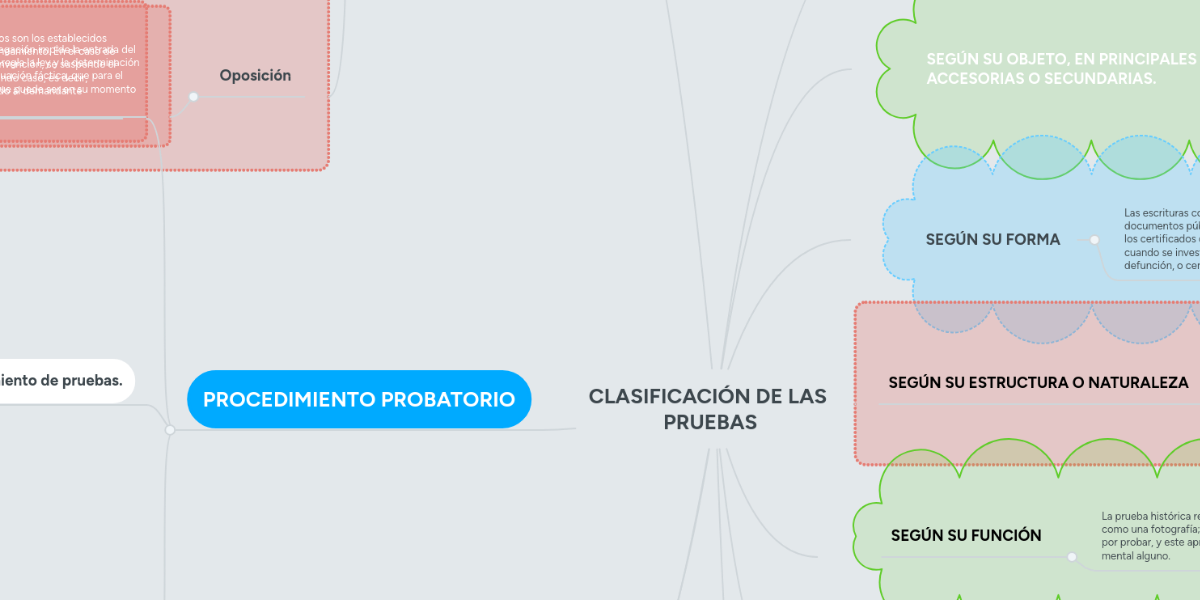 CLASIFICACIÓN DE LAS PRUEBAS | MindMeister Mapa Mental