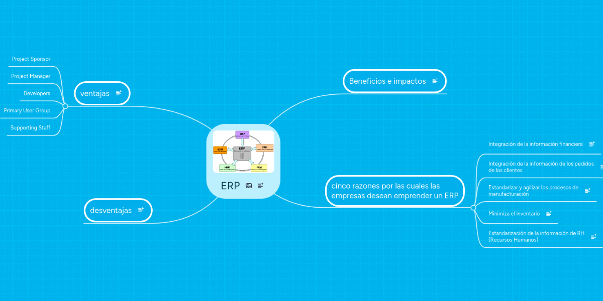 ERP | MindMeister Mapa Mental