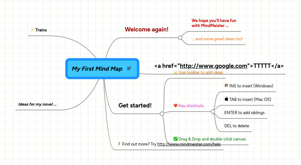 My First Mind Map | MindMeister Mind map