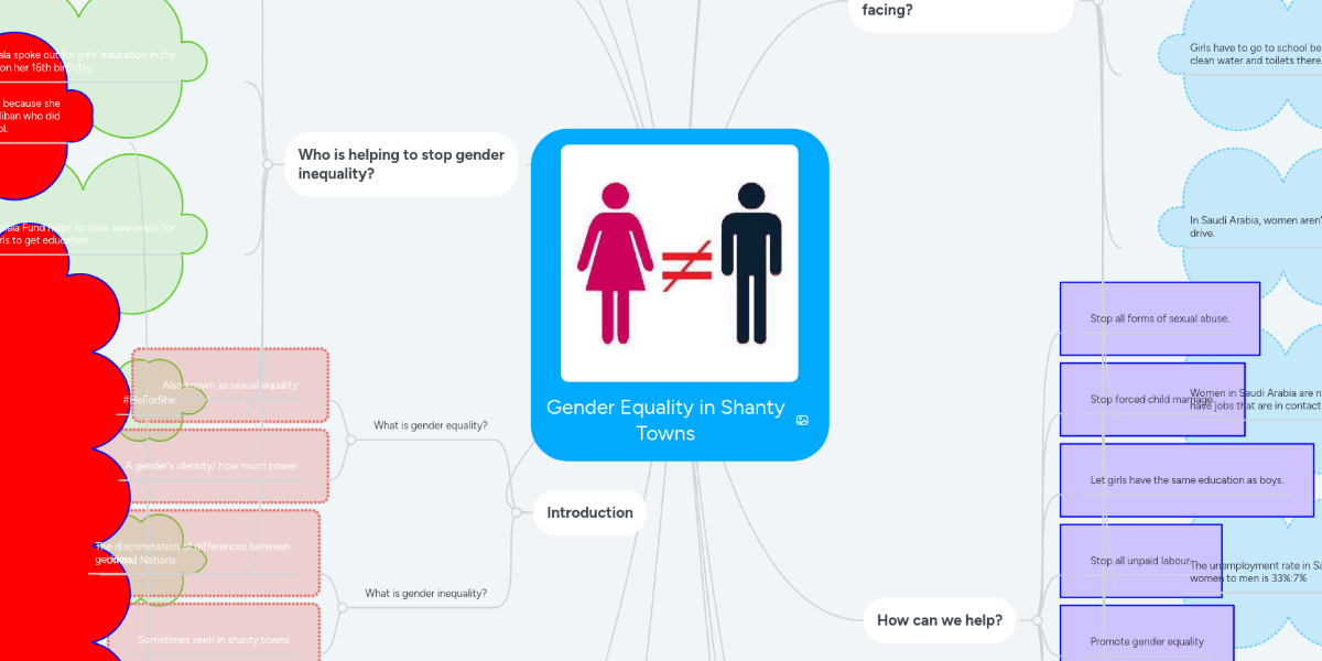 Gender Equality in Shanty Towns | MindMeister Mind Map