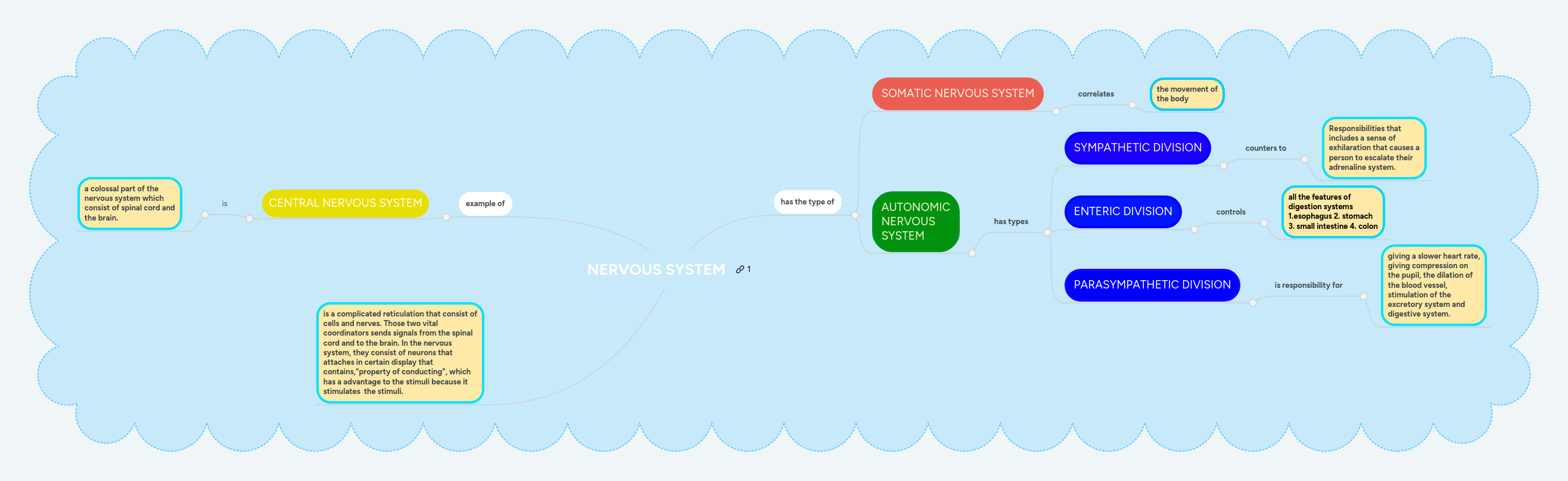 NERVOUS SYSTEM | MindMeister Mind map