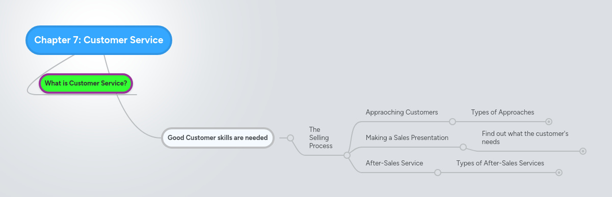 Chapter 7: Customer Service | MindMeister Mind map