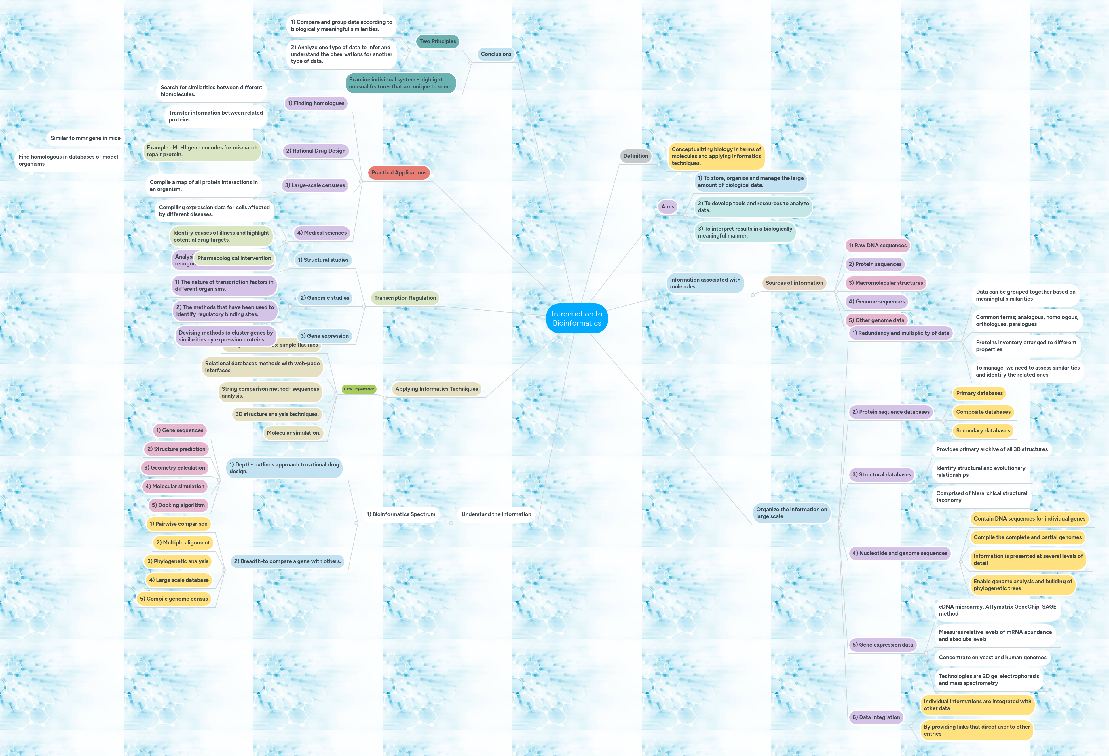 Introduction to Bioinformatics | MindMeister Mind Map