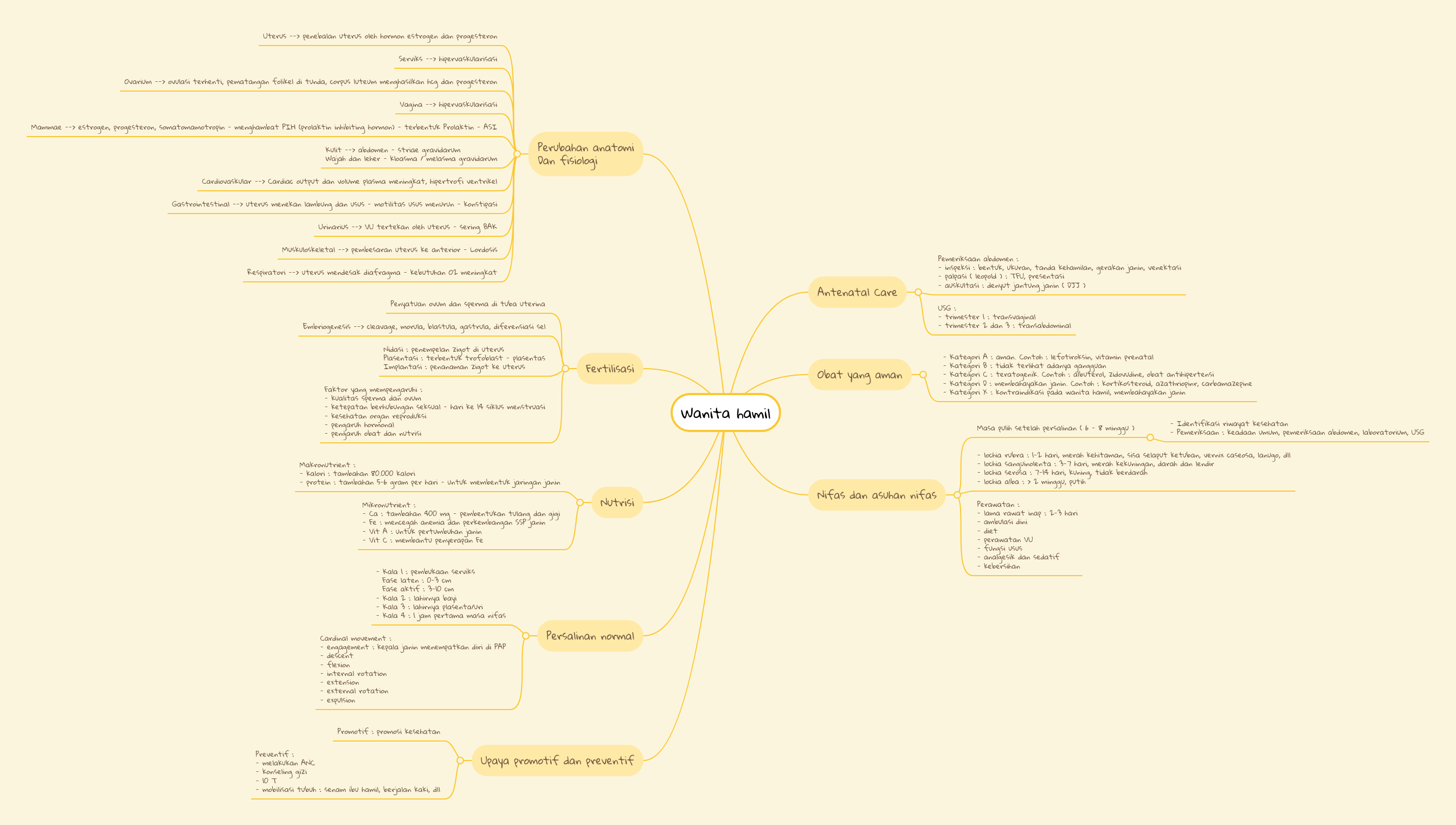 Wanita hamil | MindMeister Mind map