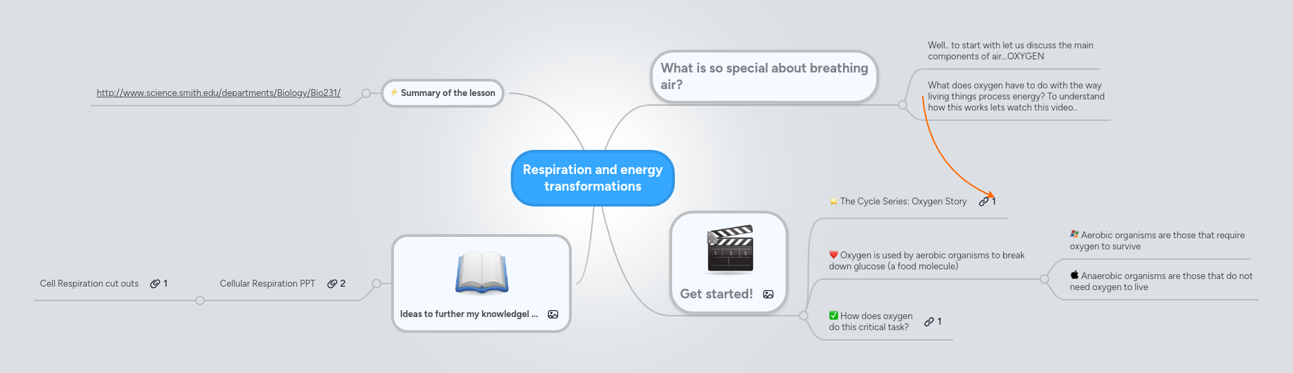 Respiration and energy transformations | MindMeister Mind map
