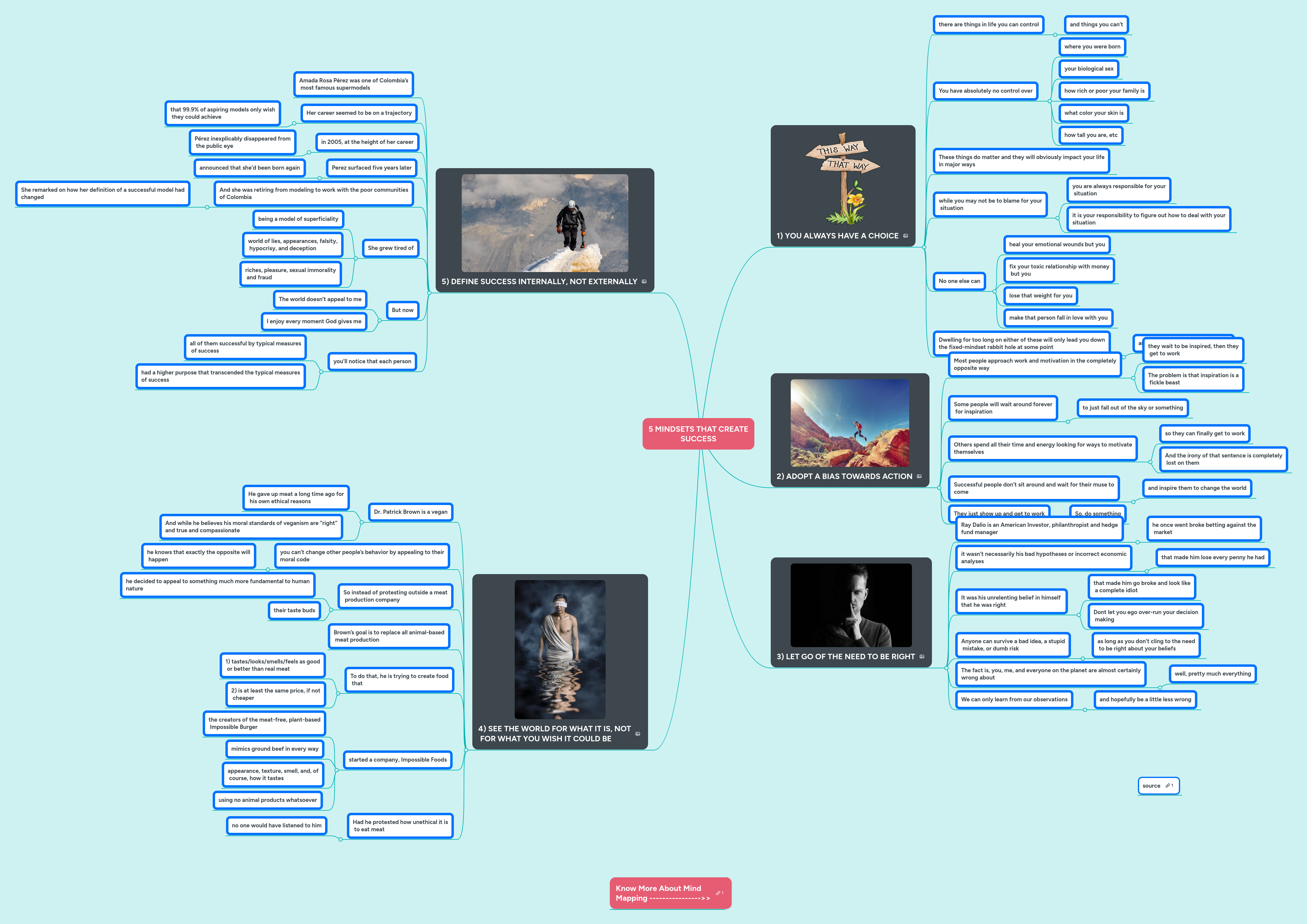 5 MINDSETS THAT CREATE SUCCESS | MindMeister Mind Map