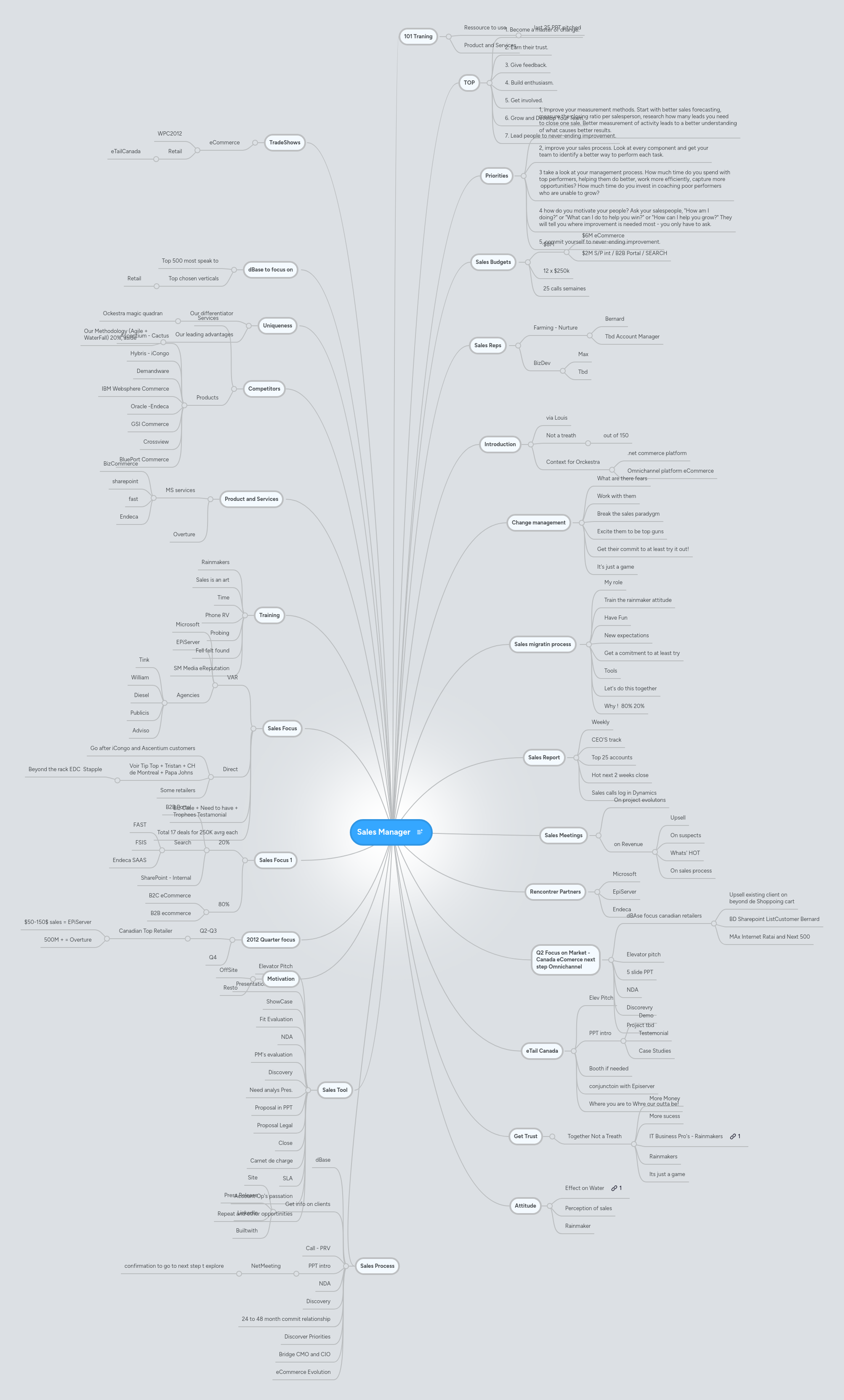 Sales Manager | MindMeister Mind map