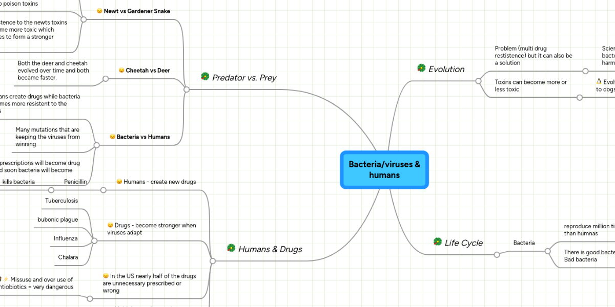 Bacteria/viruses & humans | MindMeister Mind Map