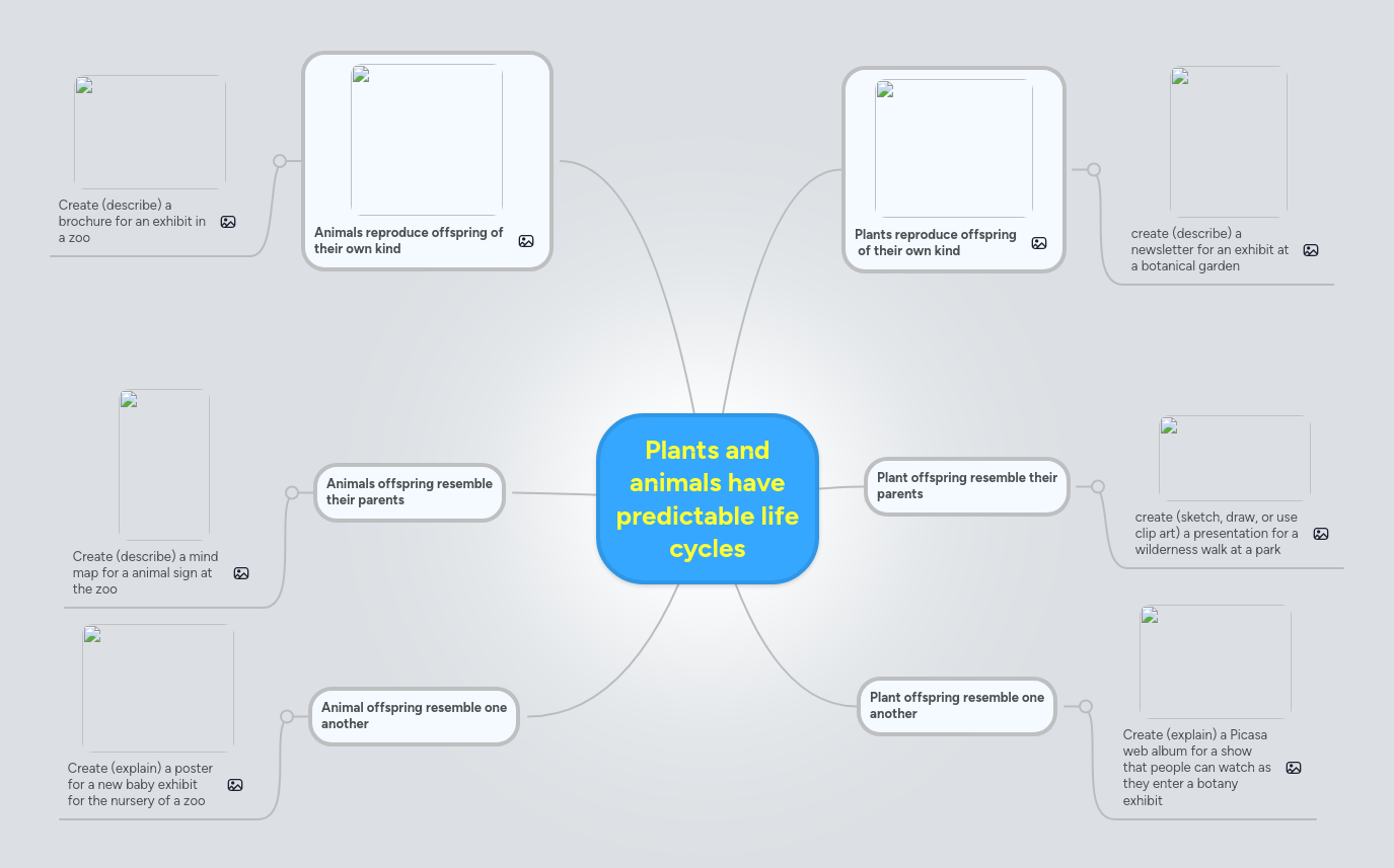 Plants and animals have predictable life cycles | MindMeister Mind Map