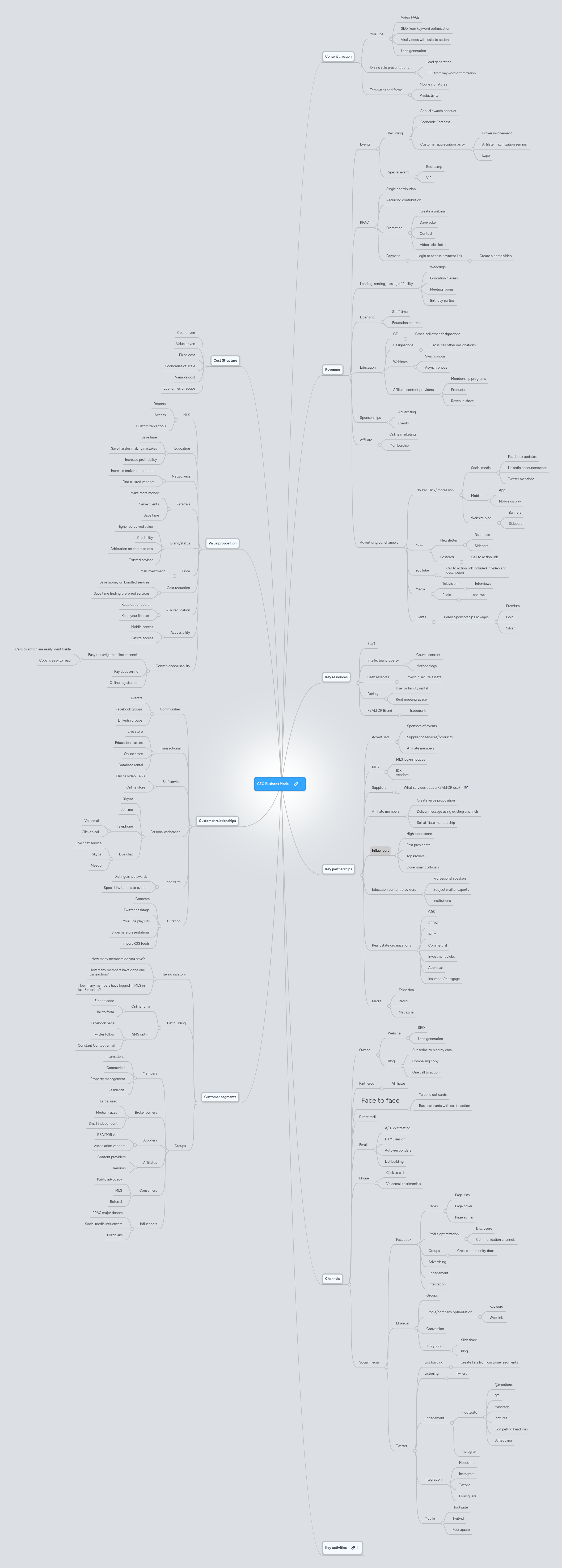 CEO Business Model | MindMeister Mind map
