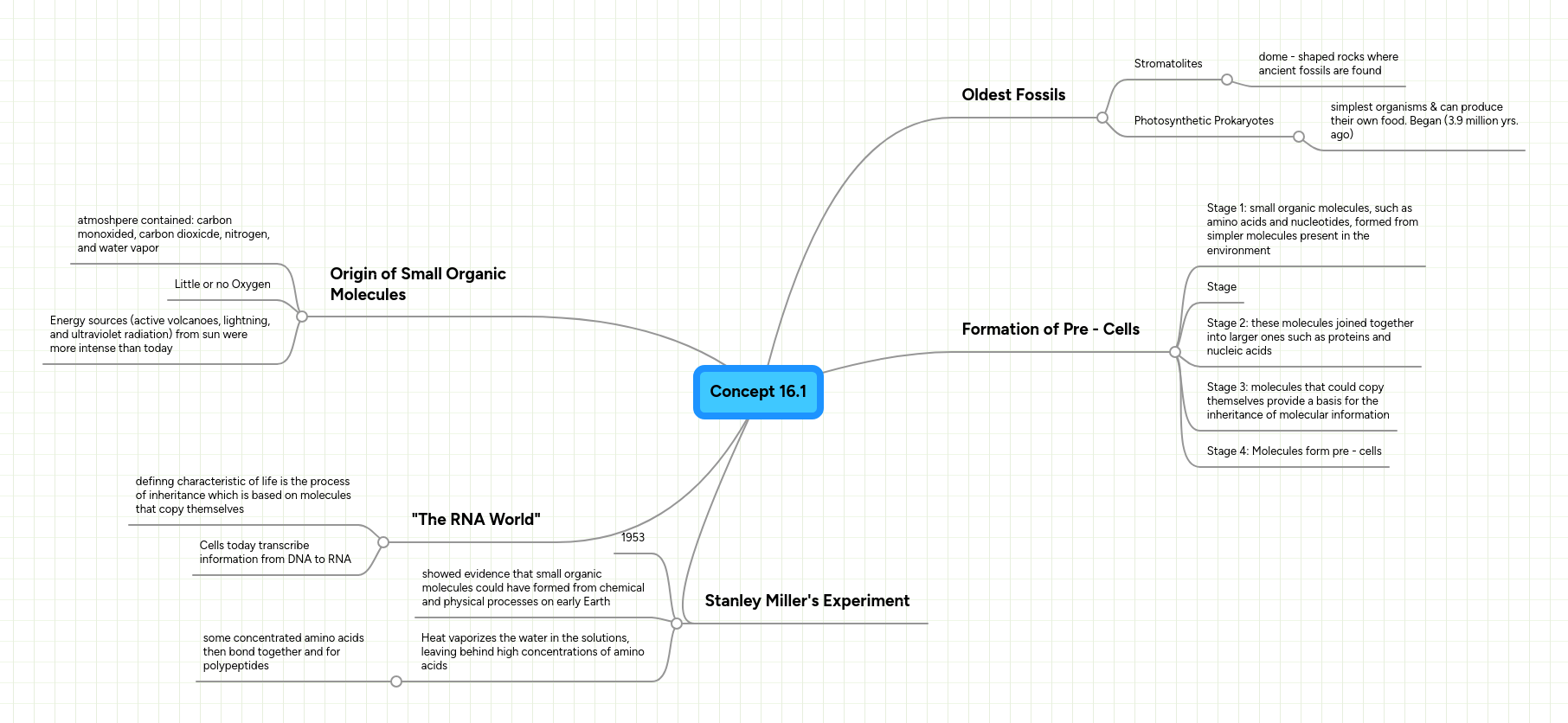Concept 16.1 | MindMeister Mind Map