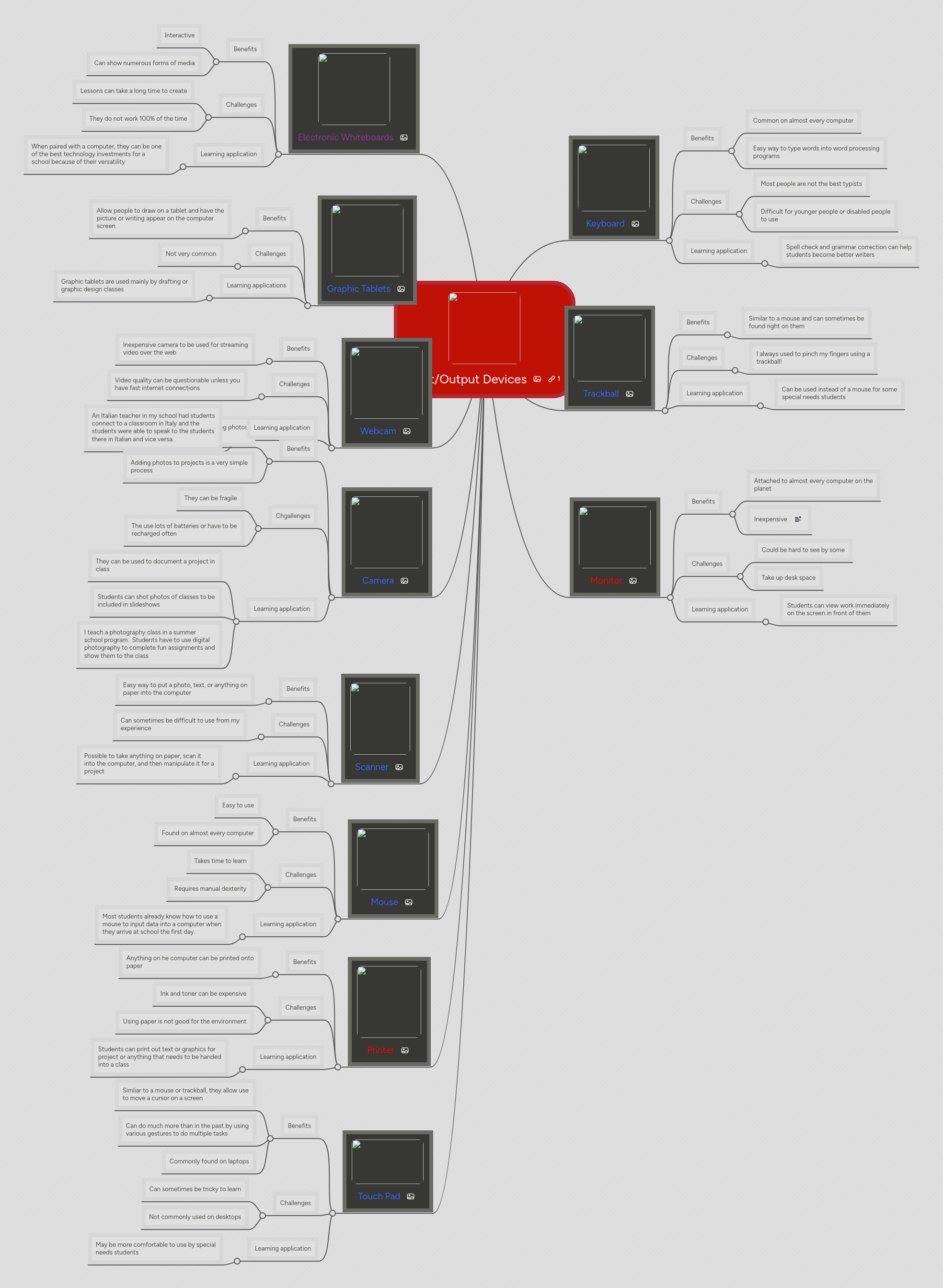 Input/Output Devices | MindMeister Mind Map