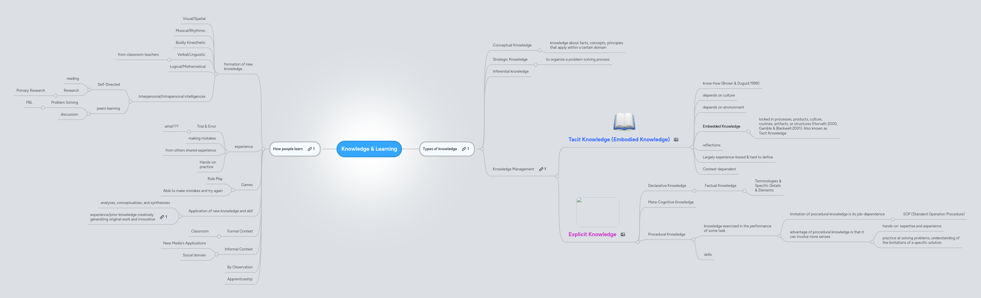 Knowledge & Learning | MindMeister Mind map