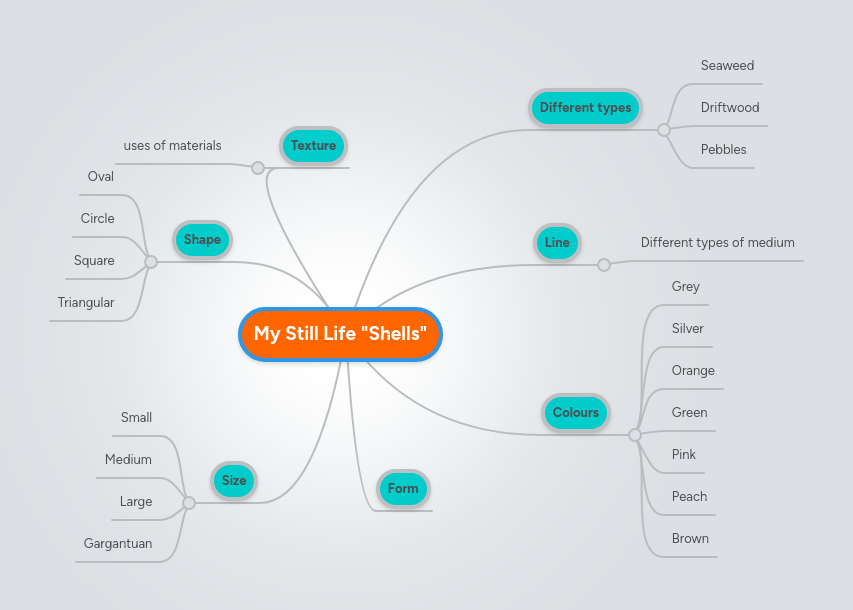 My Still Life "Shells" | MindMeister Mind map