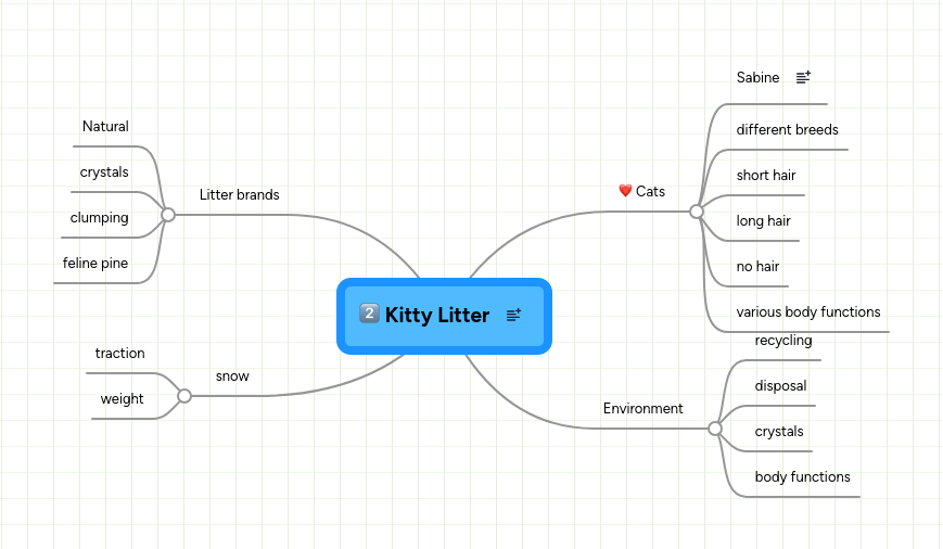 Kitty Litter | MindMeister Mind map