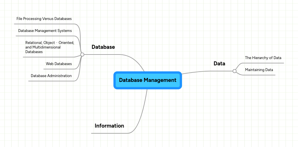 Database Management | MindMeister Mind Map