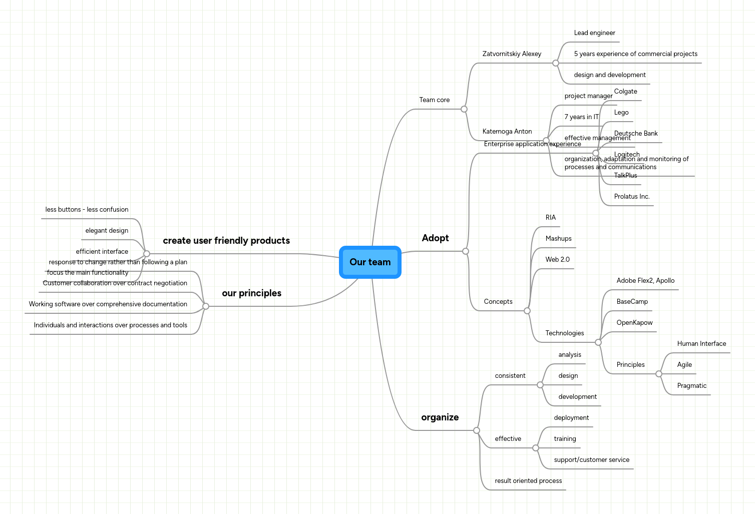 Our team | MindMeister Mind Map