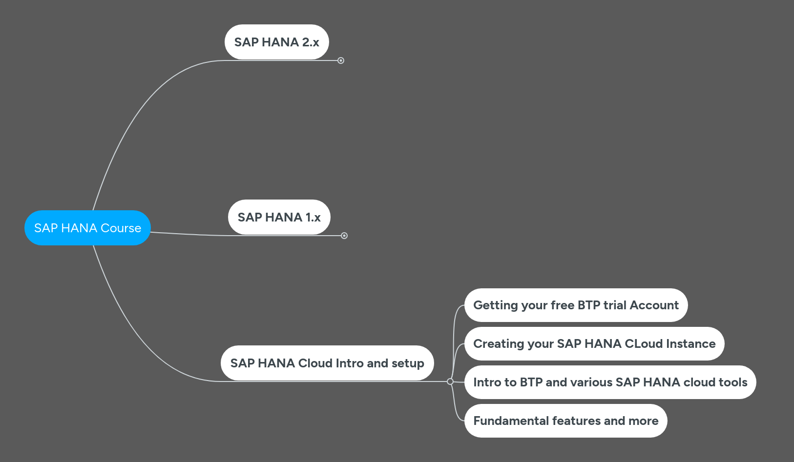SAP HANA Course | MindMeister Mind map