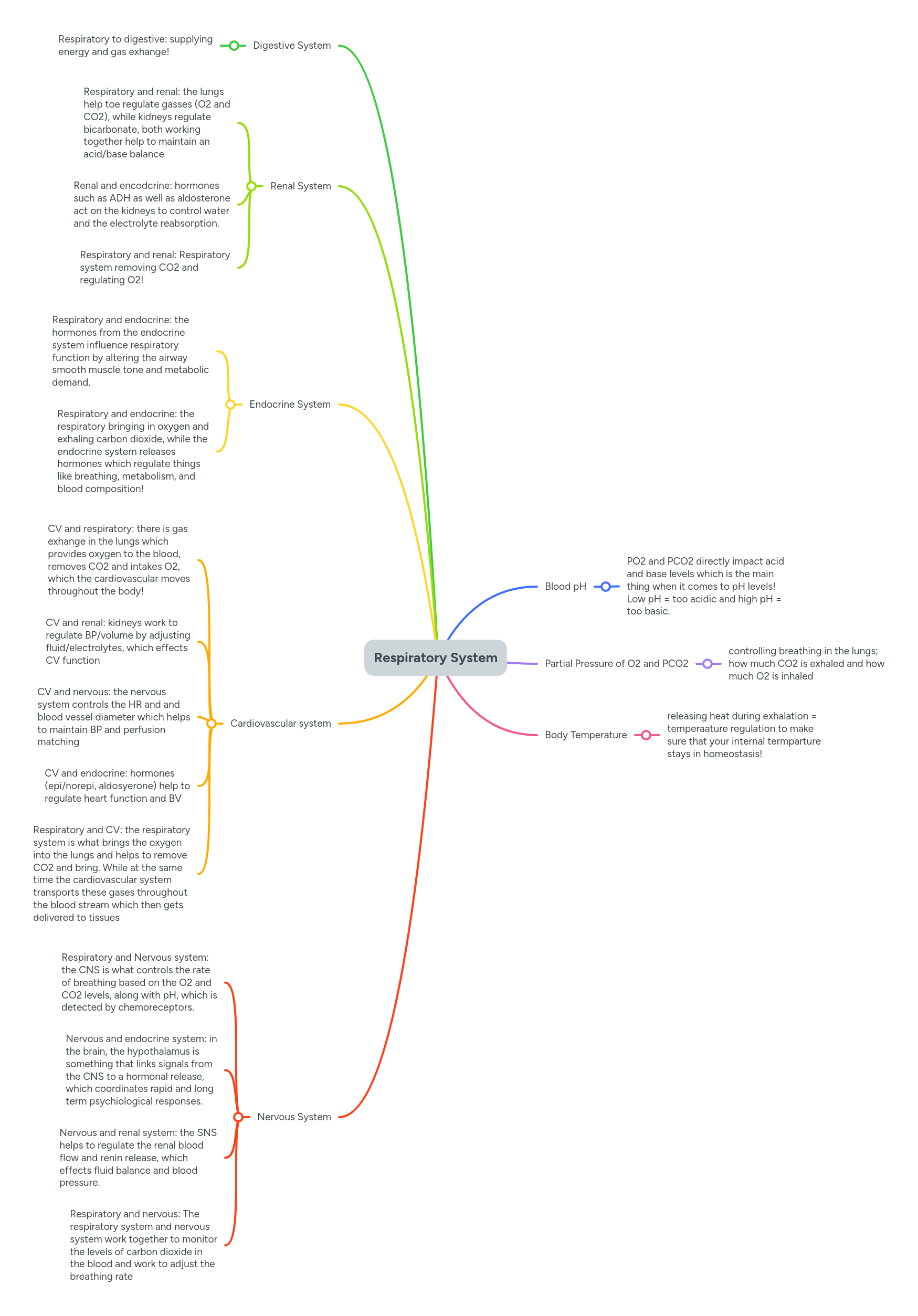 Respiratory System | MindMeister Mind map