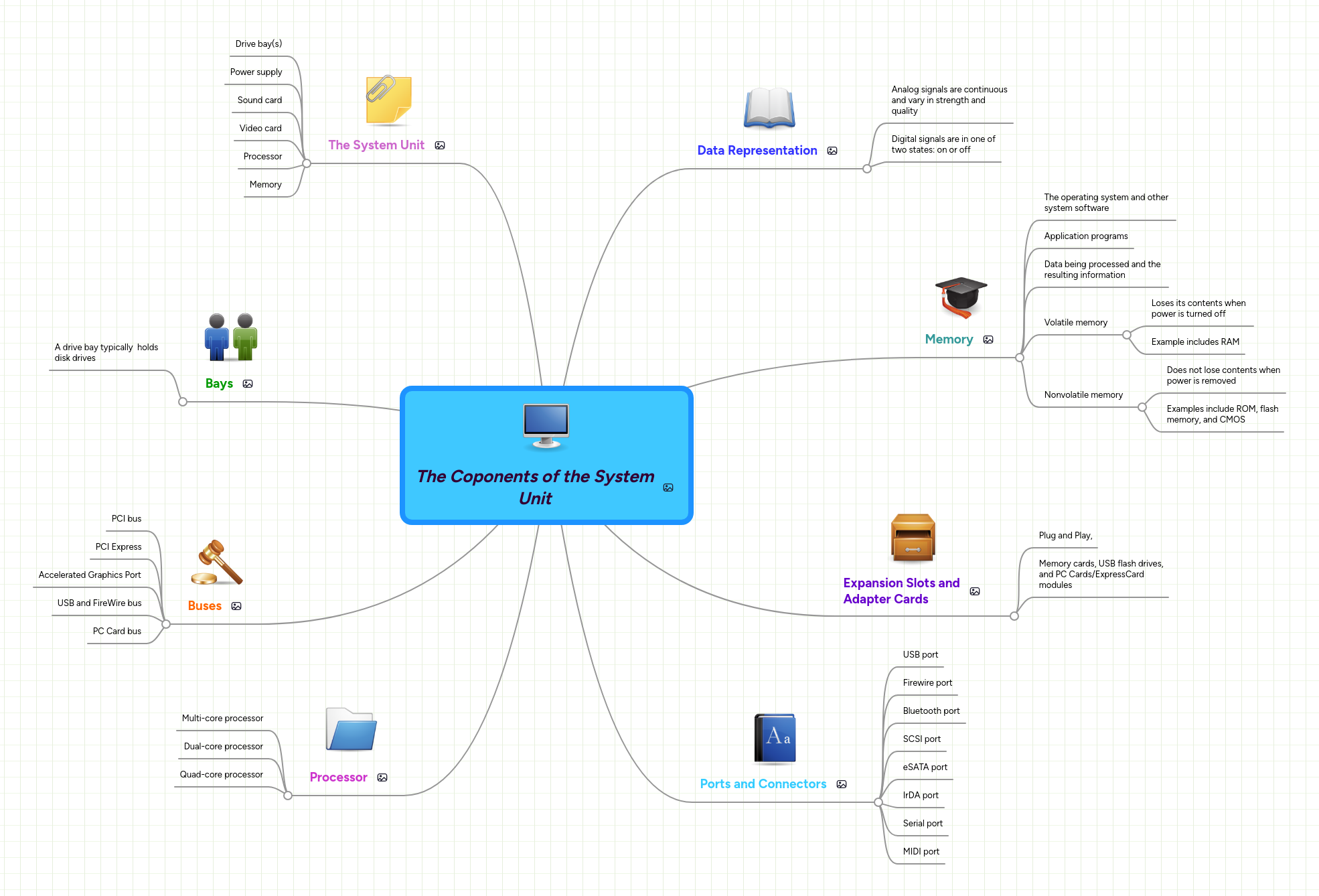 The Coponents of the System Unit | MindMeister Mind Map