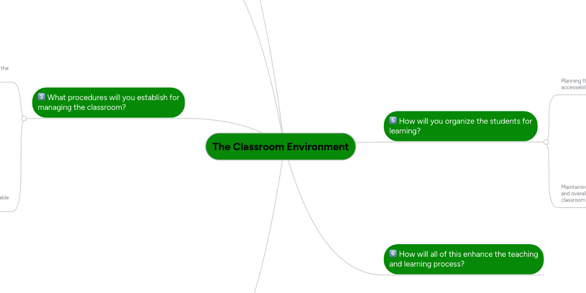 The Classroom Environment | MindMeister Mind Map