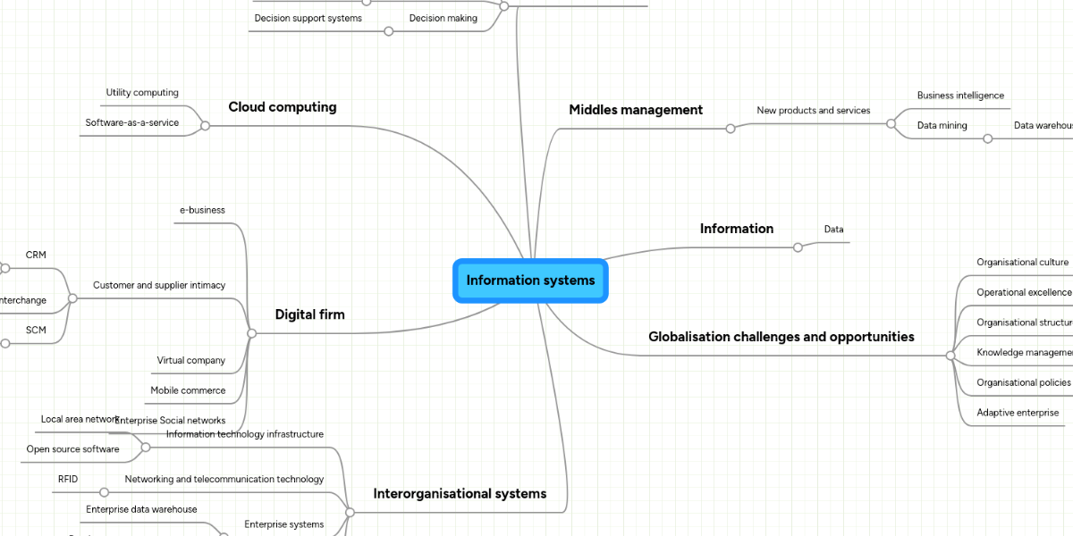 Information systems | MindMeister Mind Map