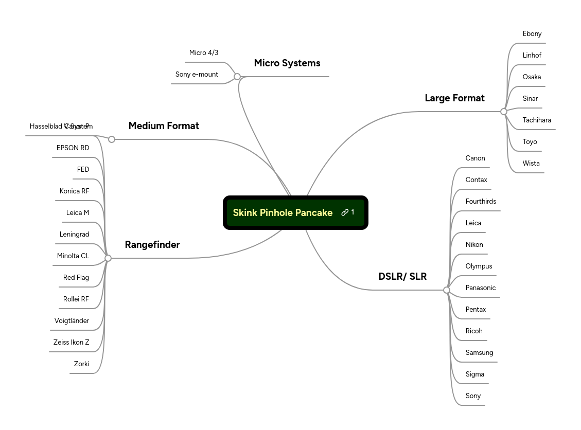 Skink Pinhole Pancake | MindMeister Mind map