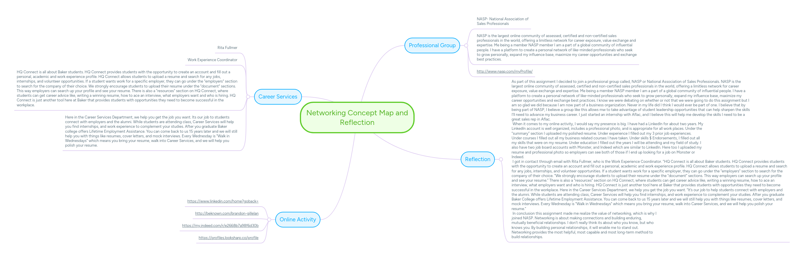 Networking Concept Map and Reflection | MindMeister Mind map