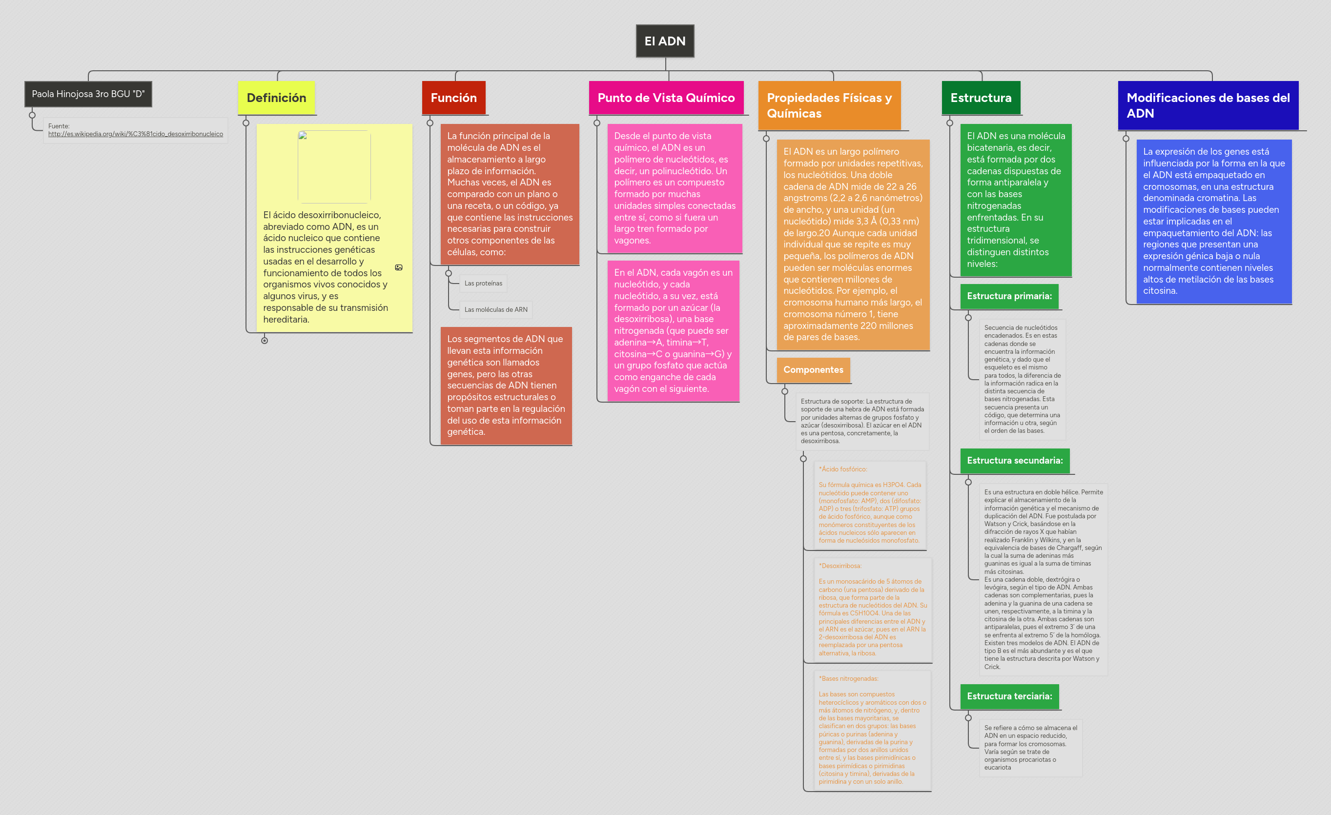 El ADN | MindMeister Mapa Mental