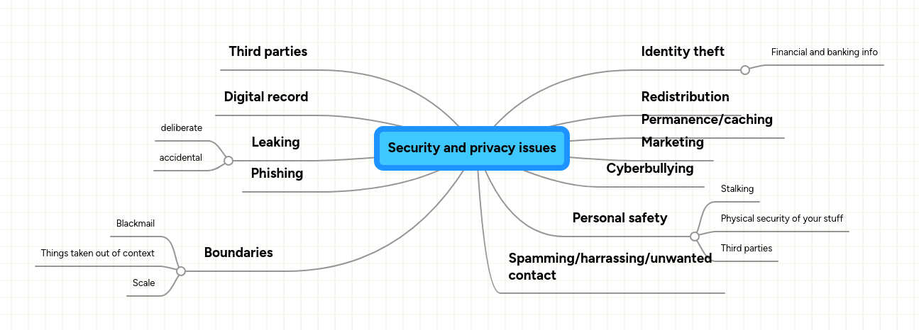 Security and privacy issues | MindMeister Mind map