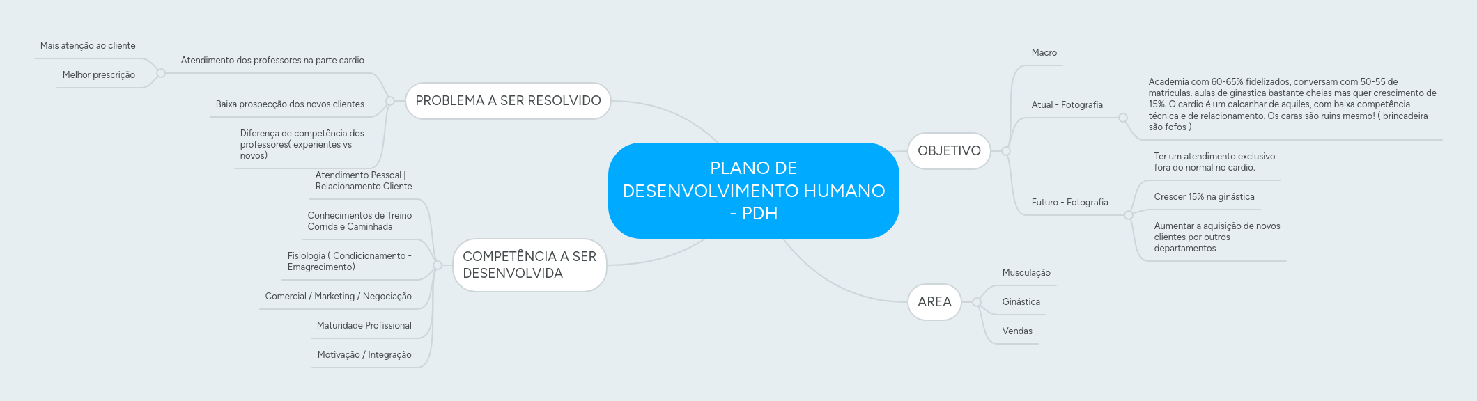 PLANO DE DESENVOLVIMENTO HUMANO - PDH | MindMeister Mapa mental