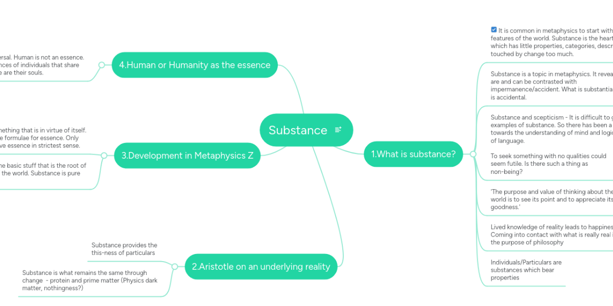 Substance | MindMeister Mind Map