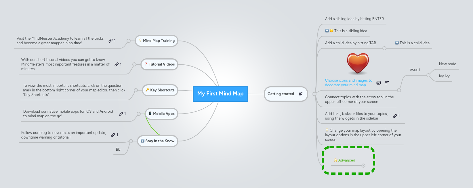My First Mind Map | MindMeister Mind Map