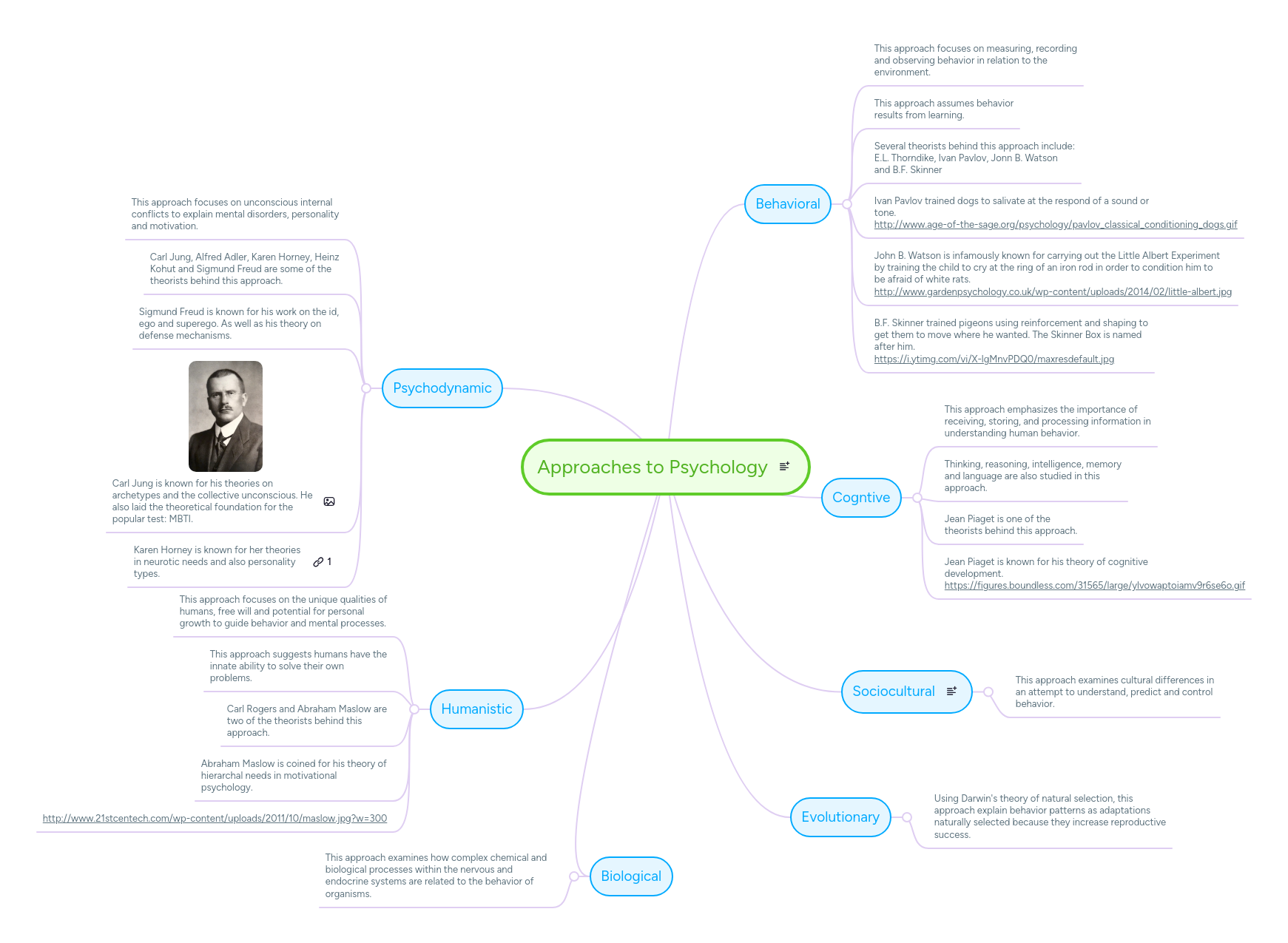 Approaches to Psychology | MindMeister Mind map
