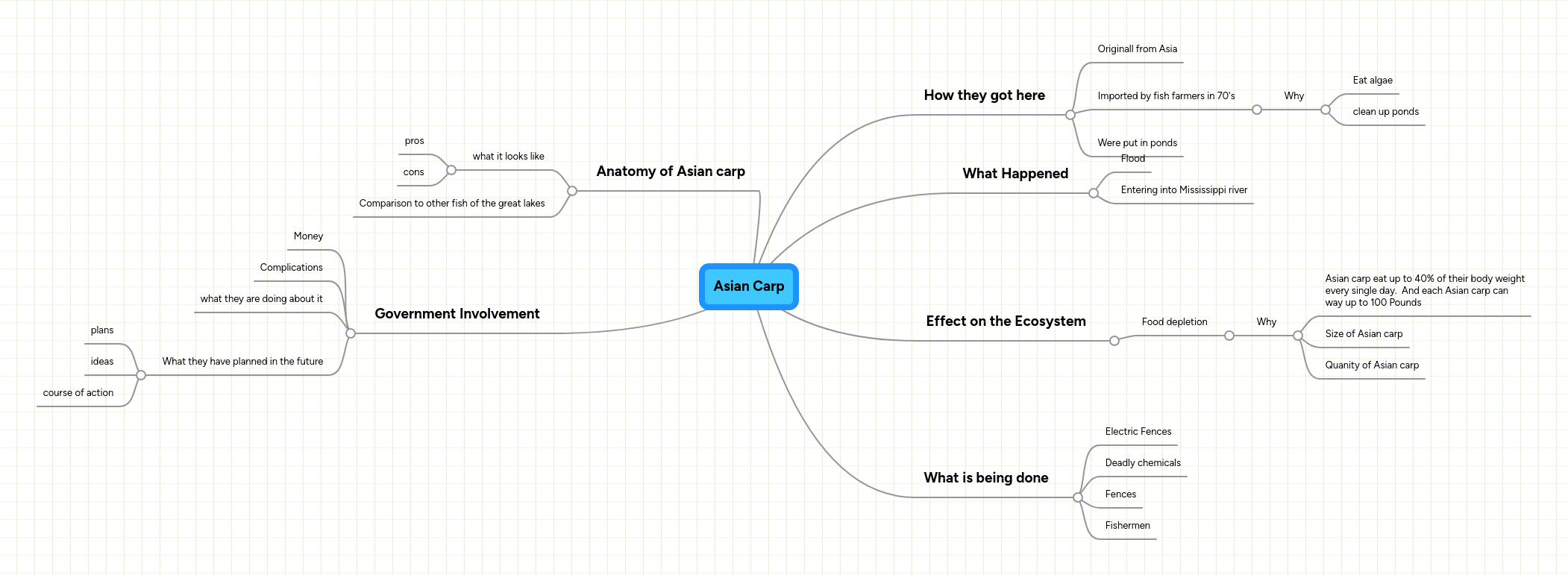 Asian Carp | MindMeister Mind map
