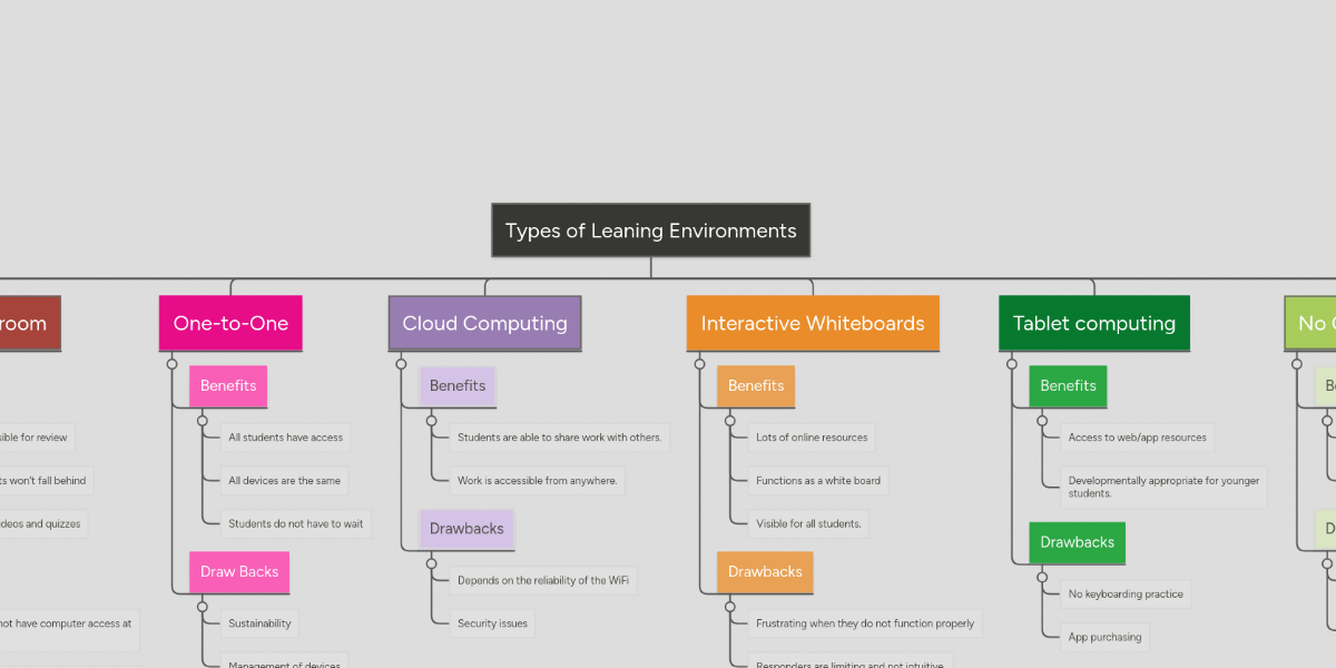 Types of Leaning Environments | MindMeister Mind Map
