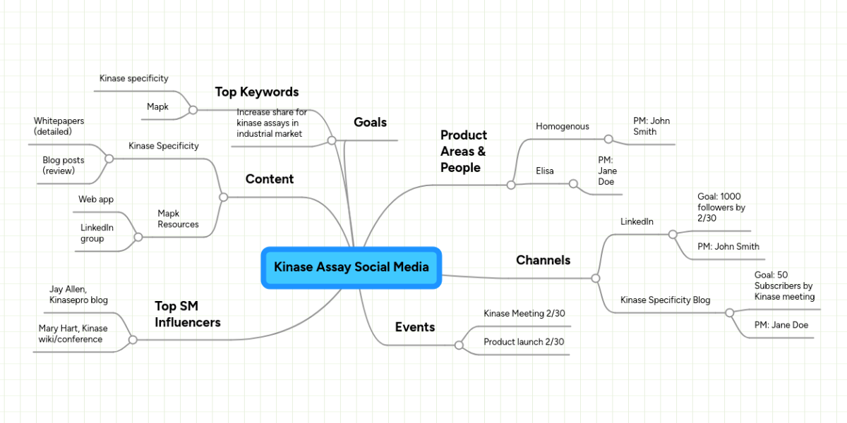 Kinase Assay Social Media | MindMeister Mind Map