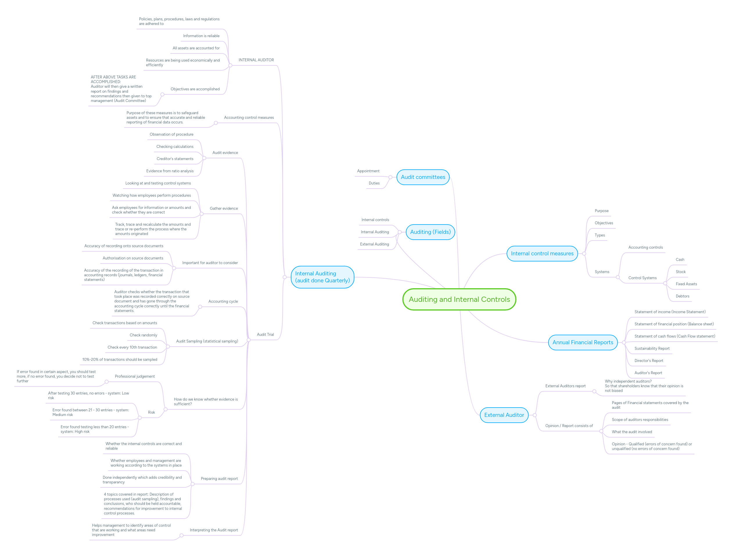 Auditing and Internal Controls | MindMeister Mind map