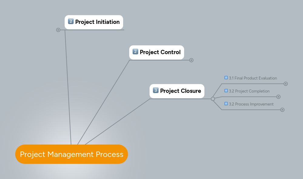Project Management Process | MindMeister Mind map