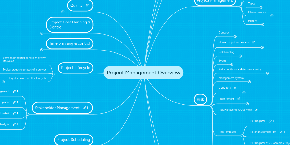 Project Management Overview | MindMeister Mind Map