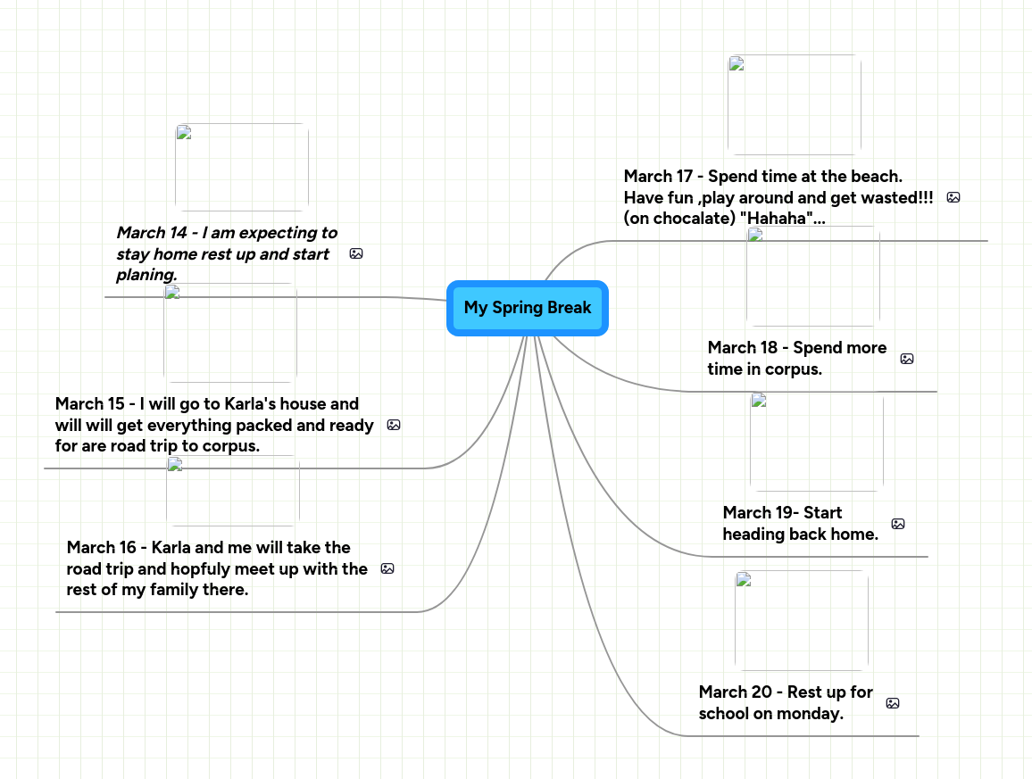 My Spring Break | MindMeister Mind map