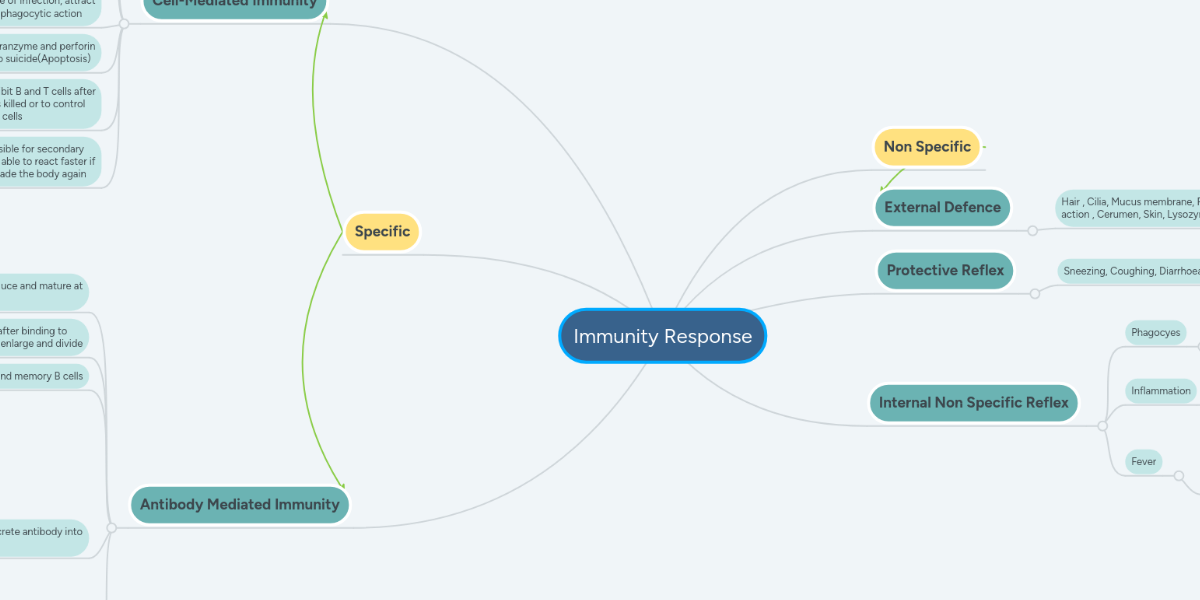 Immunity Response | MindMeister Mind Map
