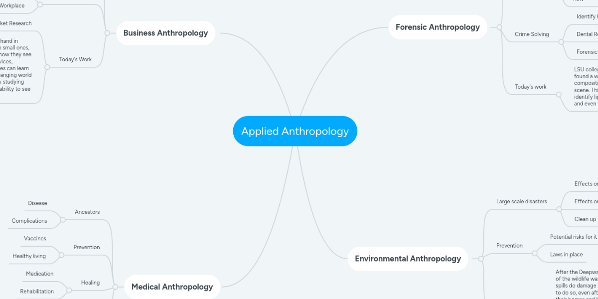 Applied Anthropology | MindMeister Mind Map