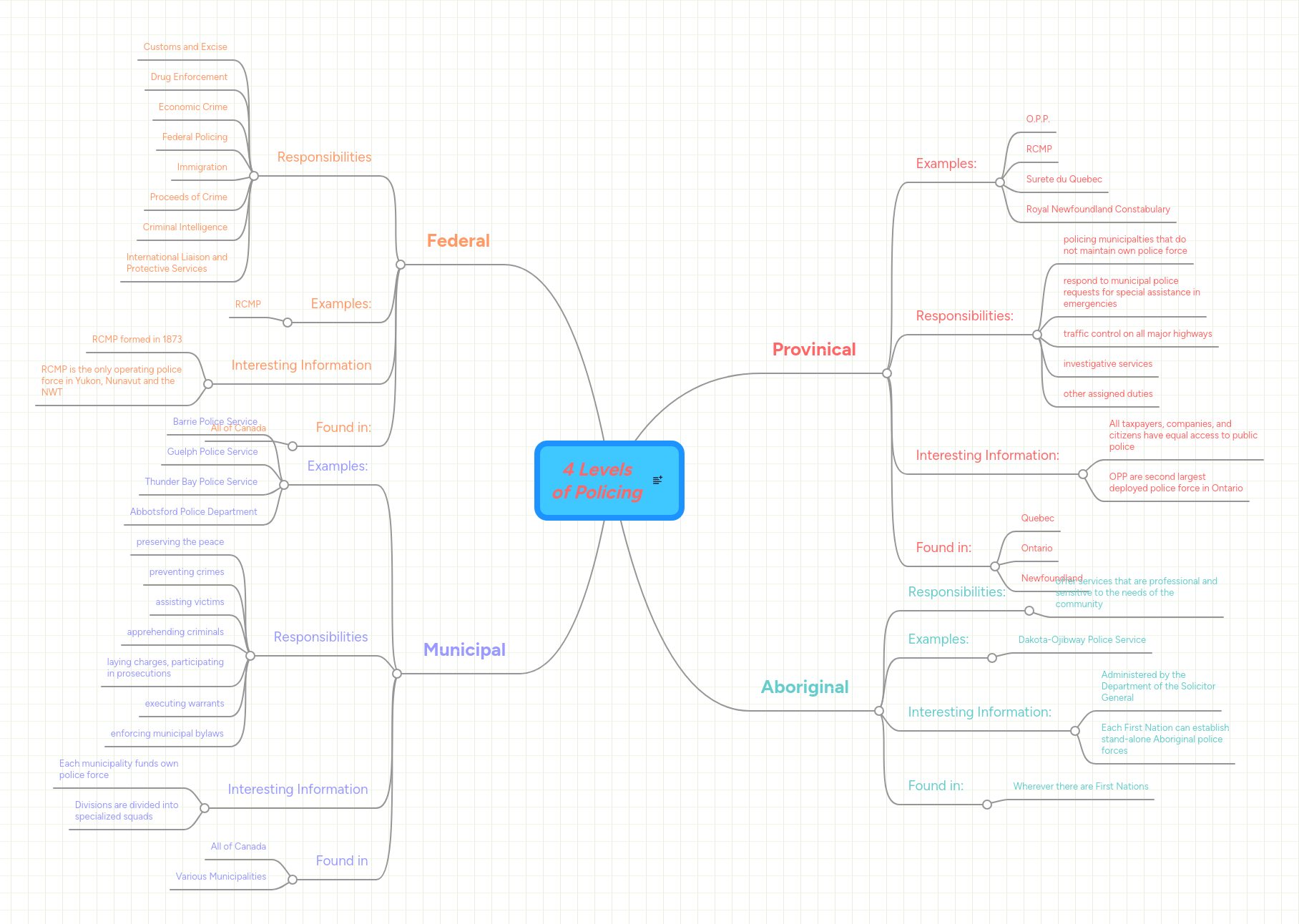 4 Levels of Policing | MindMeister Mind map
