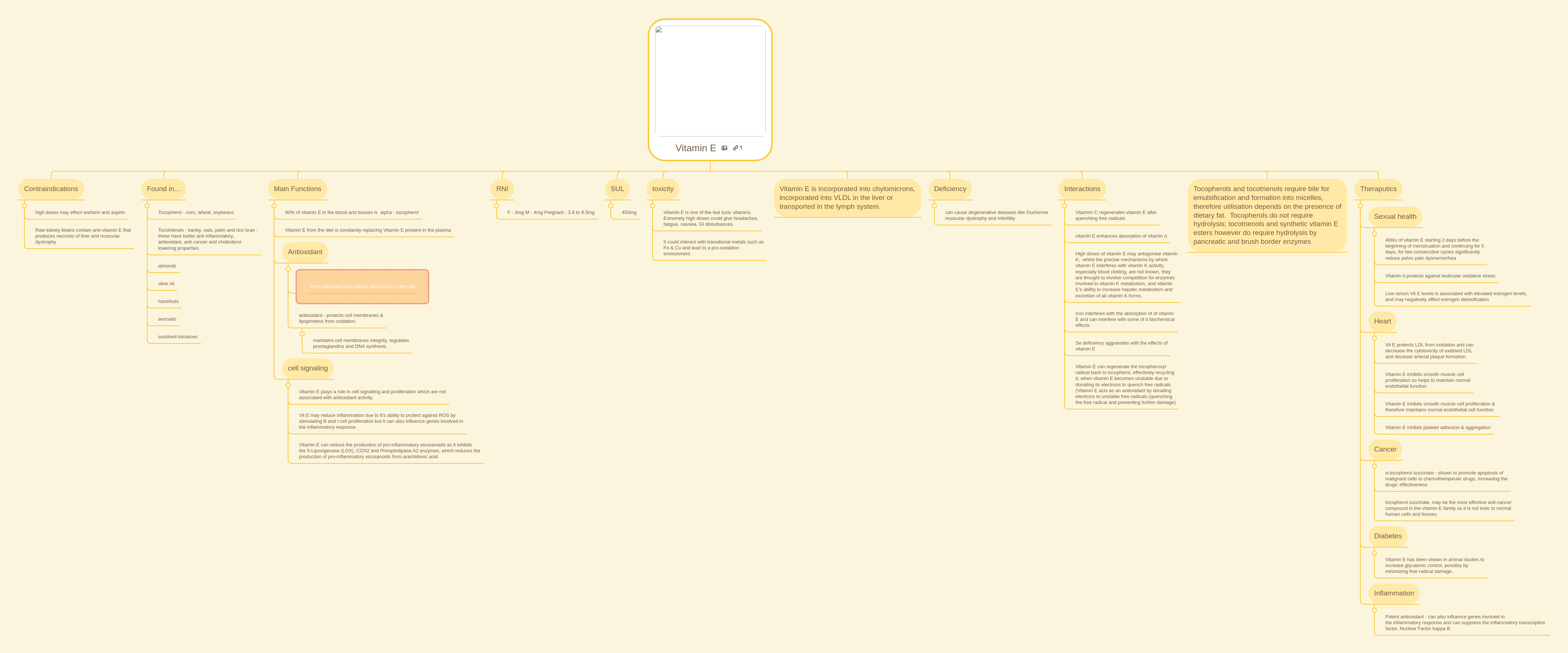 Vitamin E | MindMeister Mind map