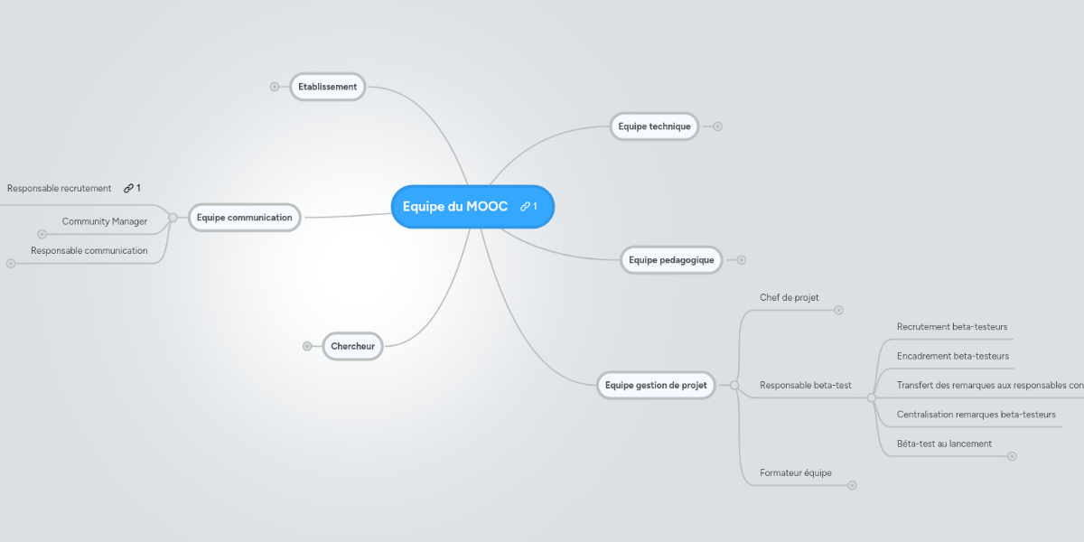 Equipe du MOOC | MindMeister Mind Map
