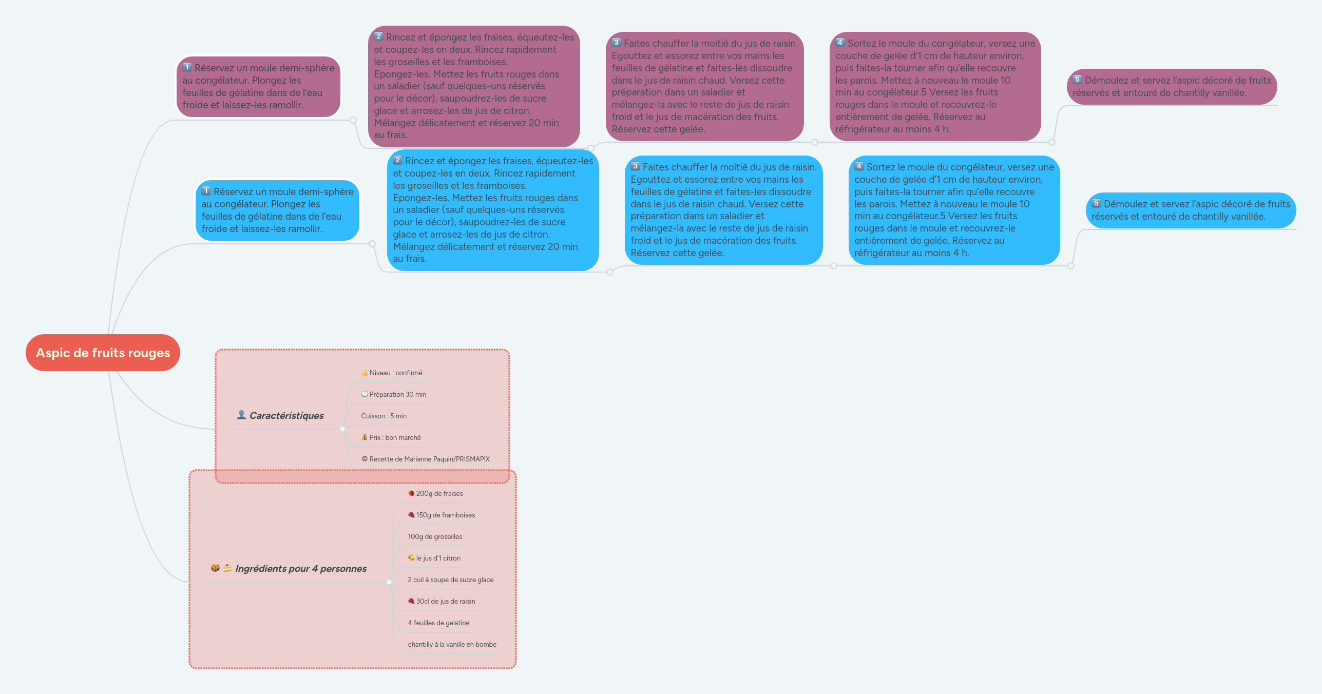 Aspic de fruits rouges | MindMeister Mind Map
