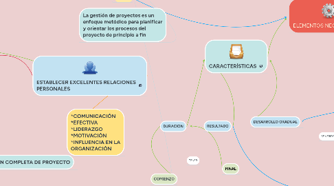 GENERALIDADES DE LOS PROYECTOS | MindMeister Mapa mental