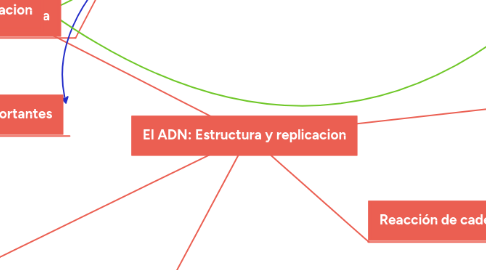 El ADN: Estructura y replicacion | MindMeister Mapa Mental
