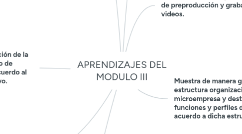 APRENDIZAJES DEL MODULO III | MindMeister Mapa Mental